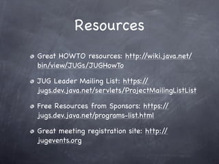 JUG Leadership Lessons Learned | PPT