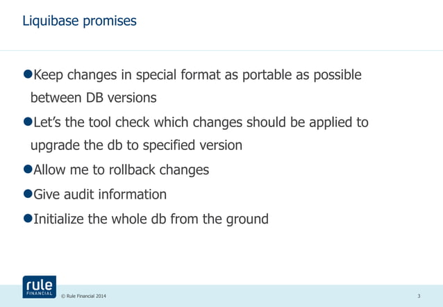 Database change management with Liquibase | PPTX