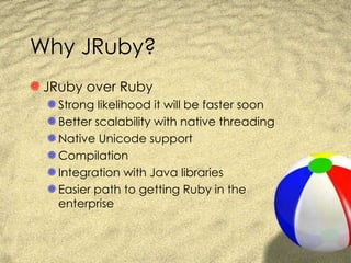 Dynamic Languages on the JVM | PPT | Programming Languages | Computing