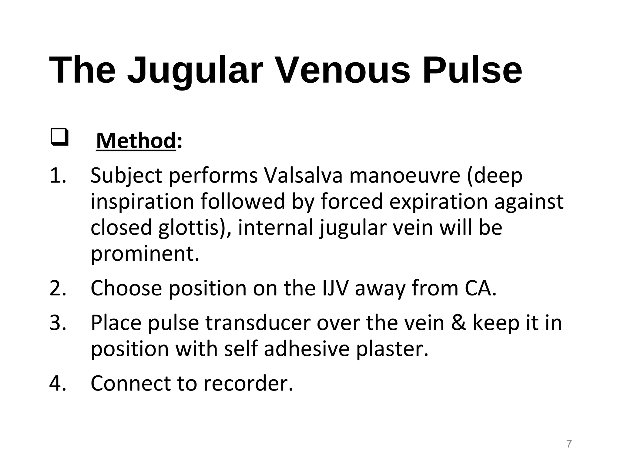 Jugular Venous Pressure (JVP) Jugular Venous Pulse | PPT