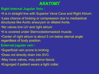 JUGULAR VENOUS PULSEObserved in Right Internal Jugular Vein | PPT