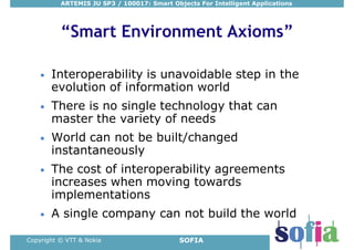 SOFIA - M3 Smart Space Infrastructure. VTT/NOKIA | PPT