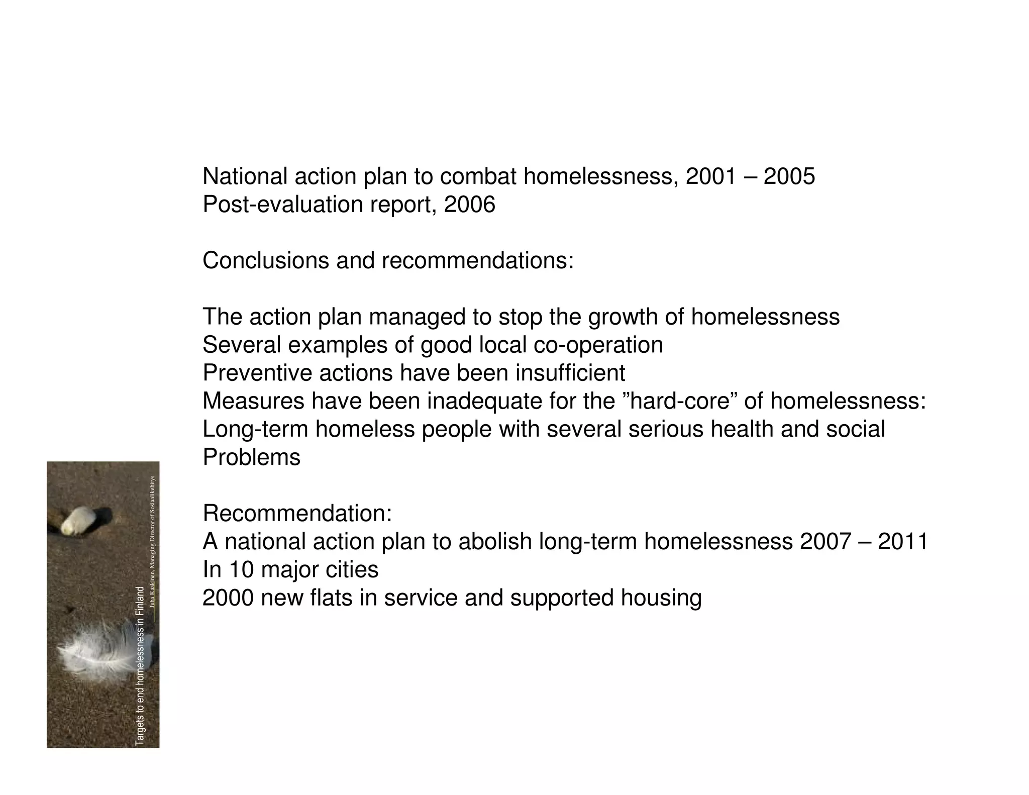 Targets to End Homelessness in Finland | PPT