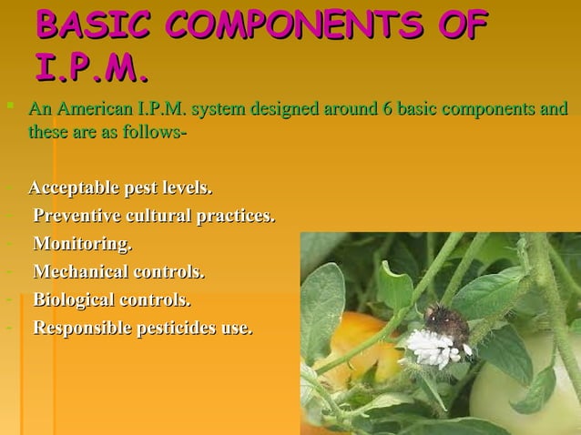 Integrated Pest Management | PPT | Agriculture | Industries