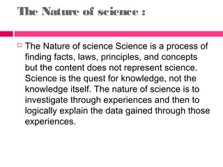 nature and scope of science | PPT