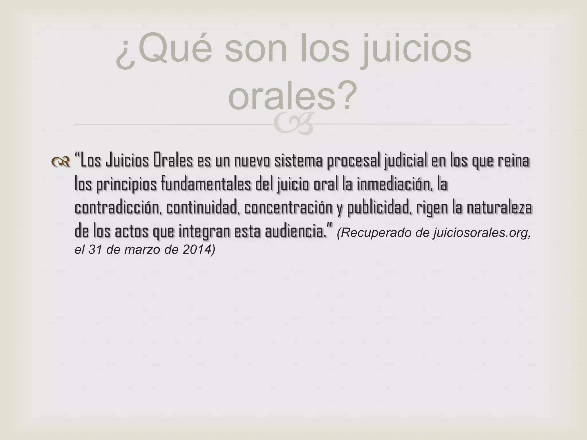 Juicios Orales En México Ppt