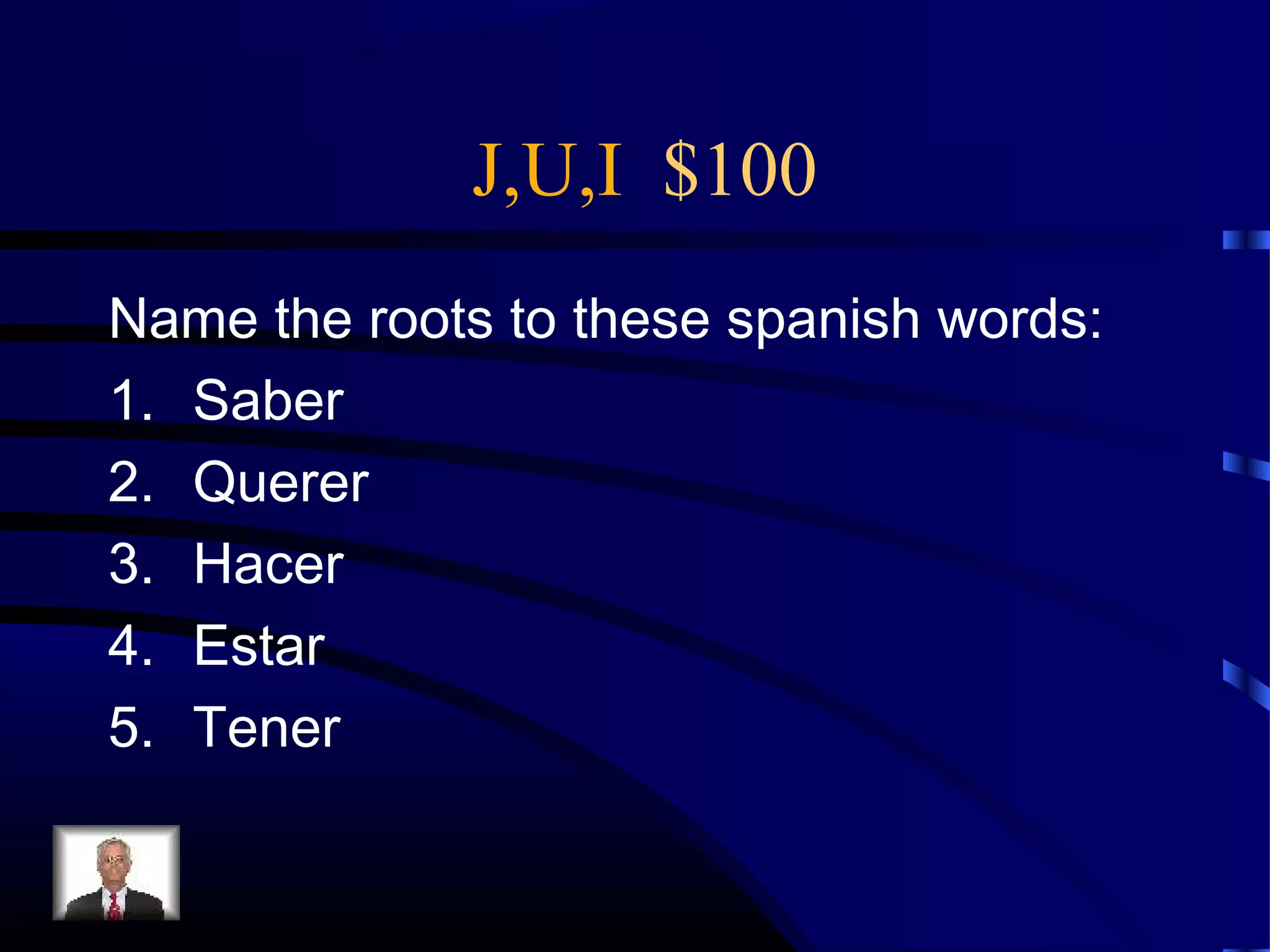 Juicy preterite jeopardy | PPT