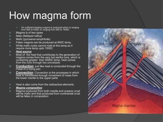 Magma And classification Of Magma by junaidurrehman | PPT