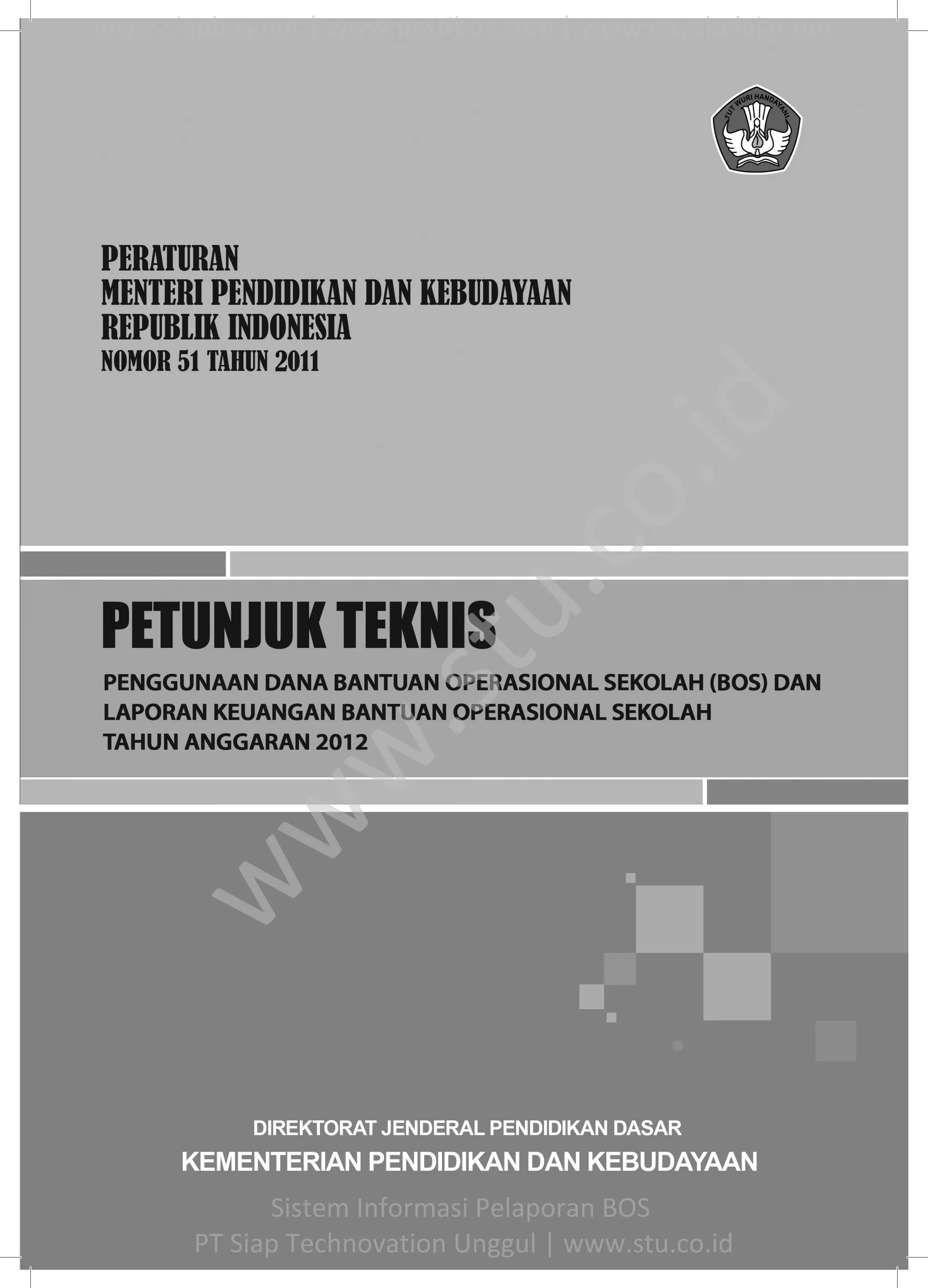 Juknis Dana bos - 2012 | PDF