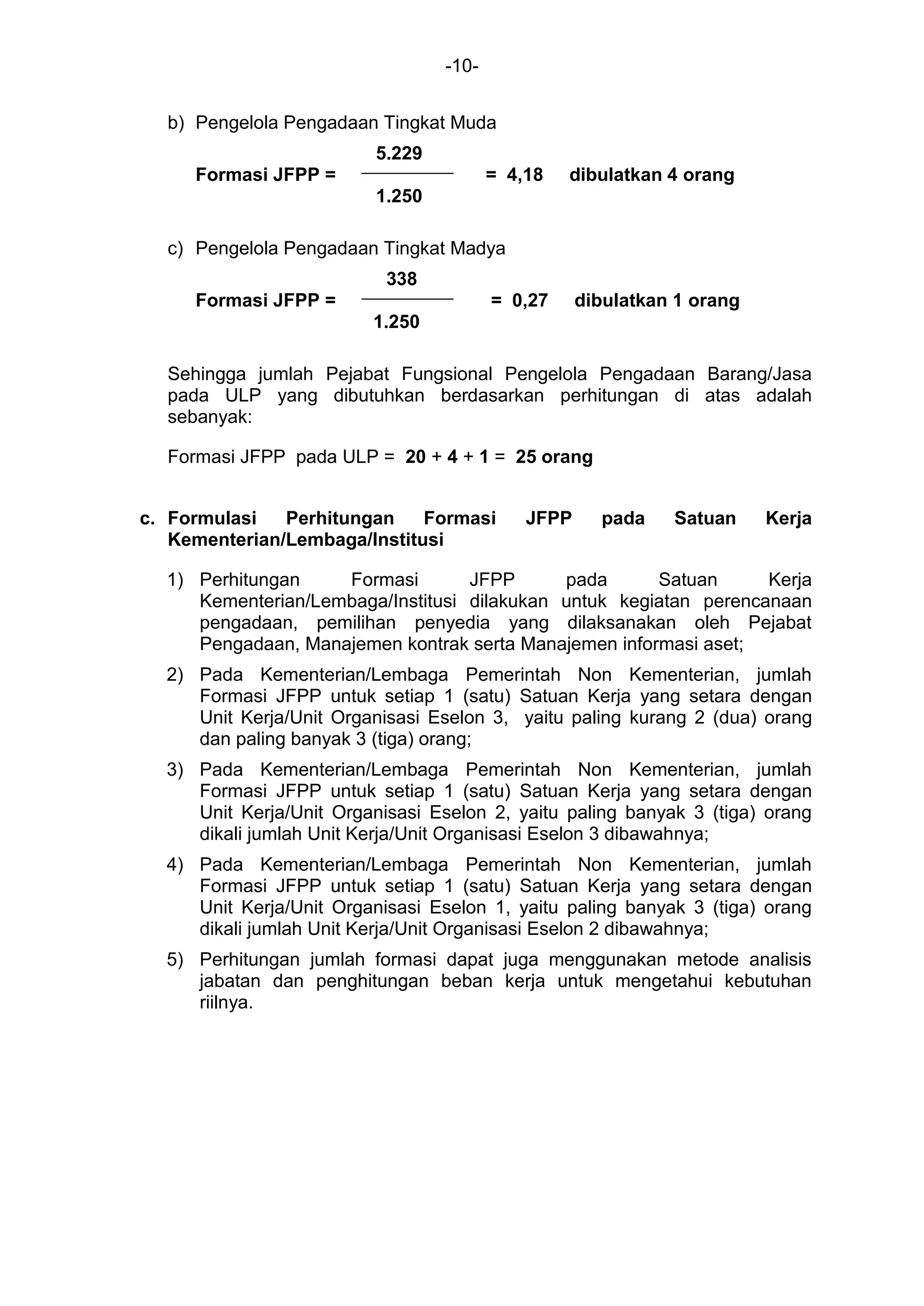 Juknis formasi jabatan fungsional pengadaan barang dan jasa | PDF