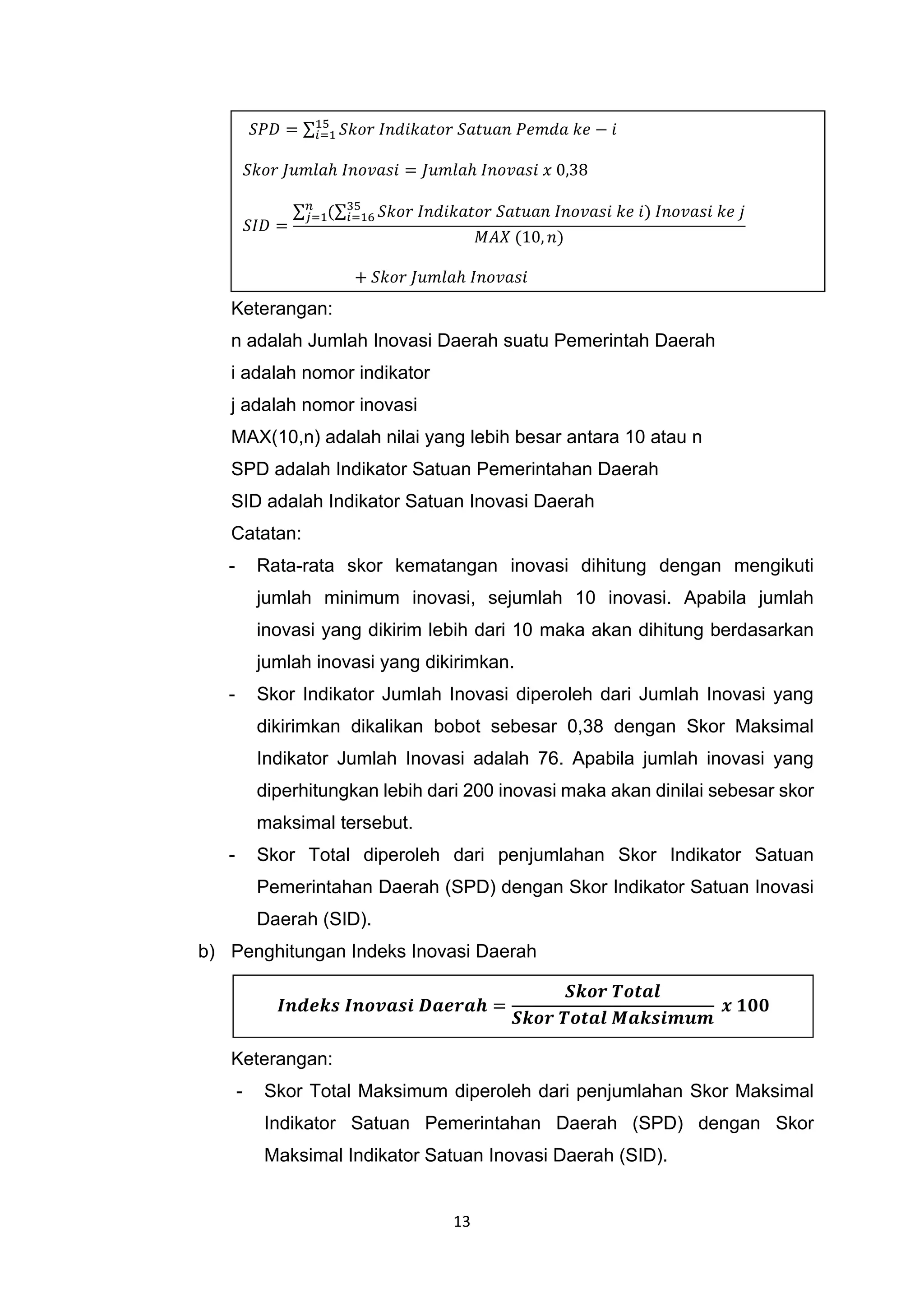 Petunjuk Teknis Indeks Inovasi Daerah (IDD) | PDF