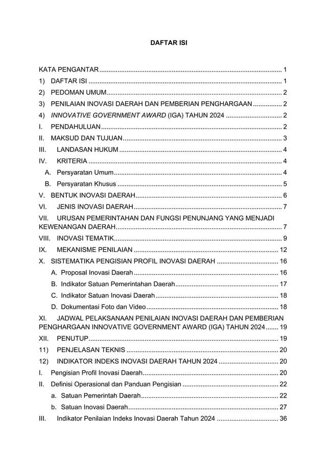 Petunjuk Teknis Indeks Inovasi Daerah (IDD) | PDF