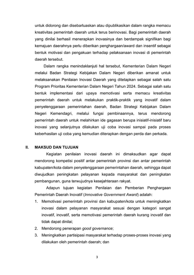 Petunjuk Teknis Indeks Inovasi Daerah (IDD) | PDF
