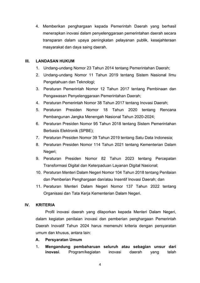 Petunjuk Teknis Indeks Inovasi Daerah (IDD) | PDF