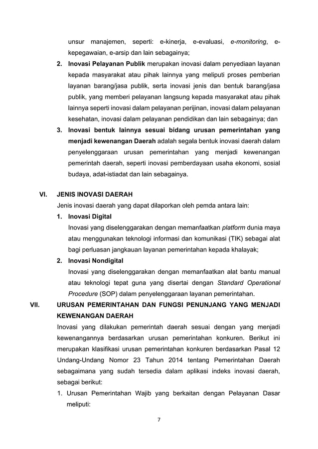 Petunjuk Teknis Indeks Inovasi Daerah (IDD) | PDF