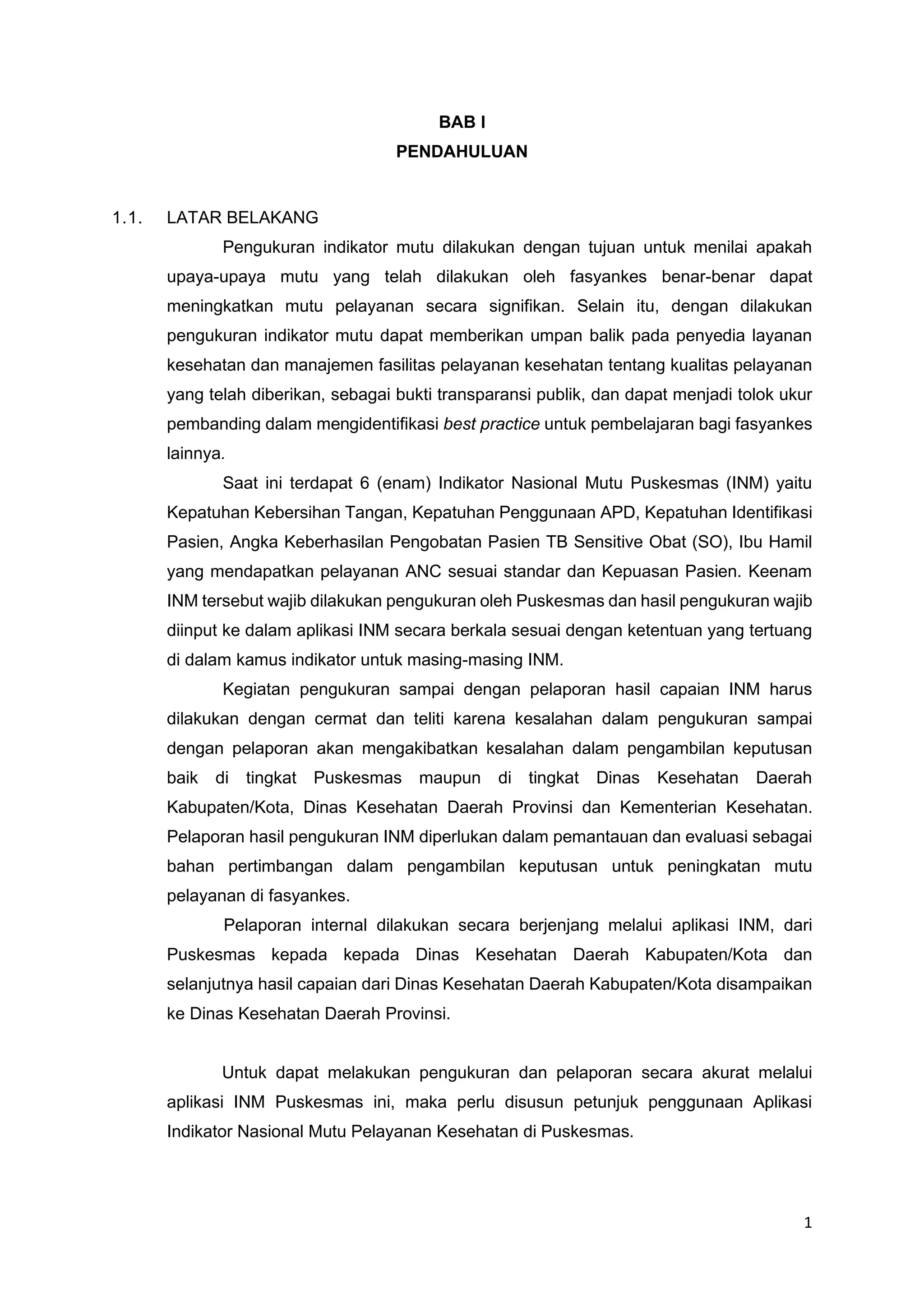 Petunjuk teknis Aplikasi Indikator Nasional Mutu FKTP | PDF Petunjuk teknis Aplikasi Indikator Nasional Mutu FKTP | PDF
