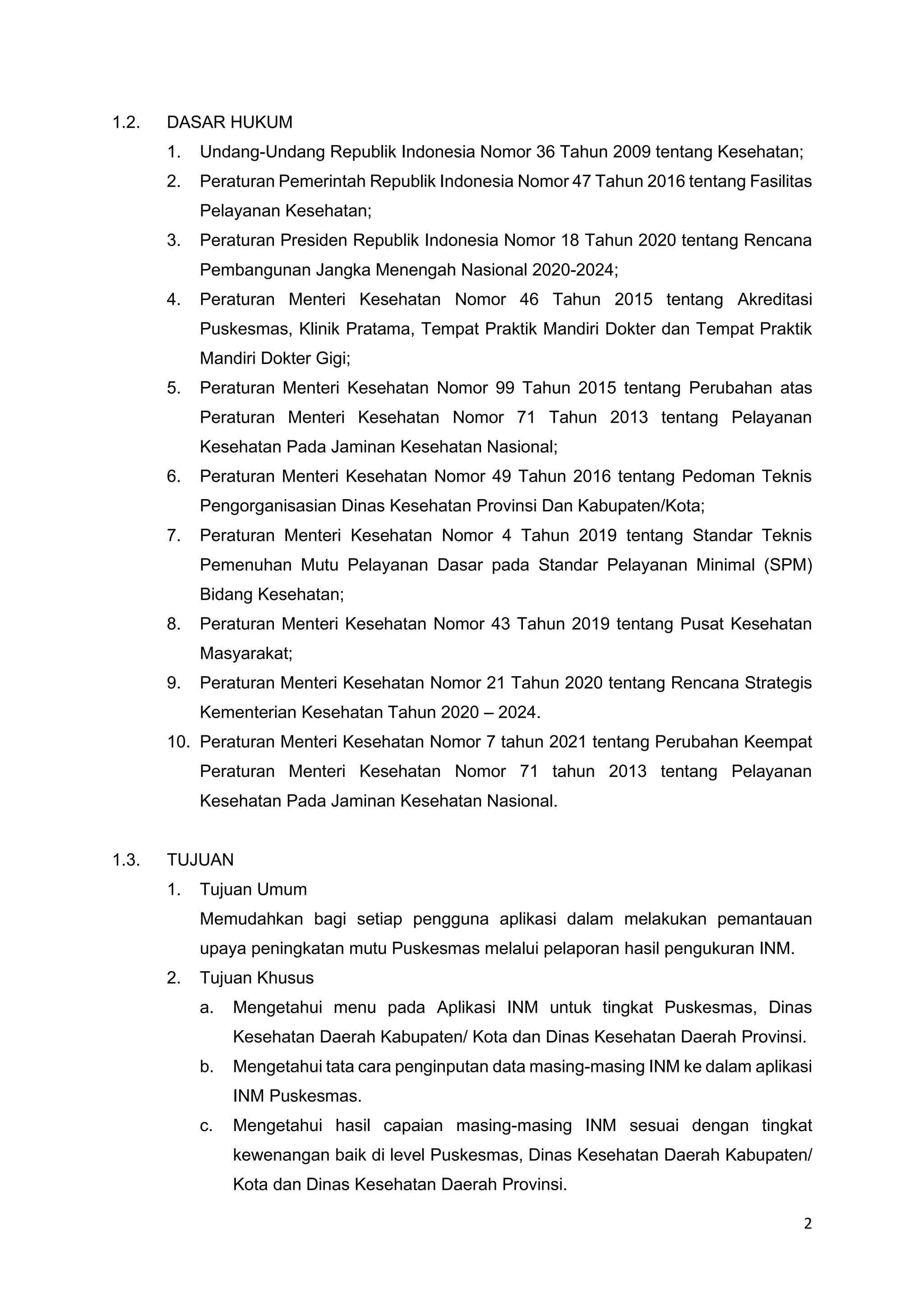 Petunjuk teknis Aplikasi Indikator Nasional Mutu FKTP | PDF
