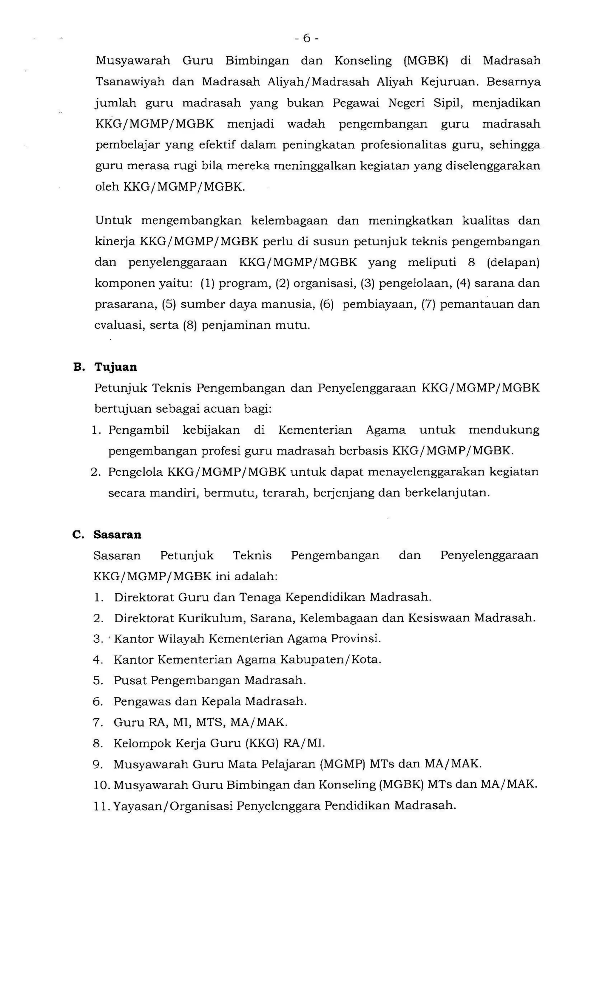 Juknis kkg, mgmp, mgbk tahun 2020 1 | PDF