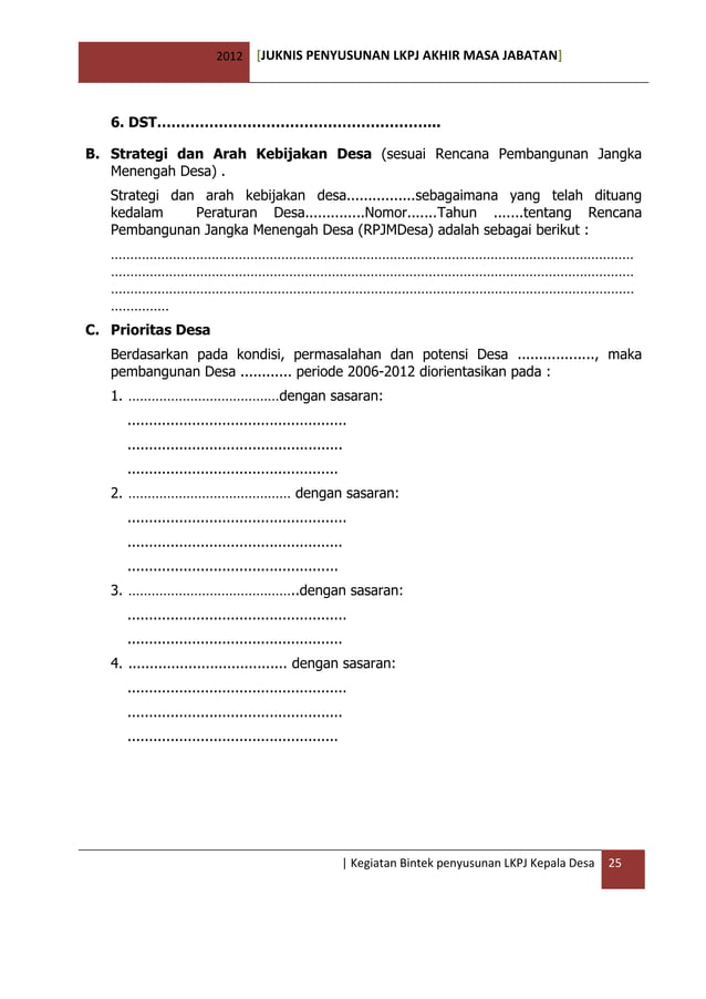 Juknis LKPJ Kepala Desa | PDF