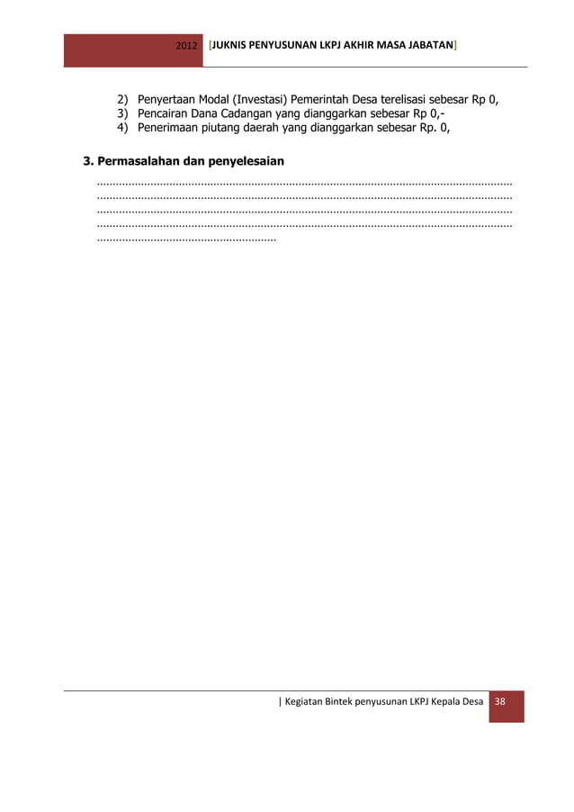 Juknis LKPJ Kepala Desa | PDF