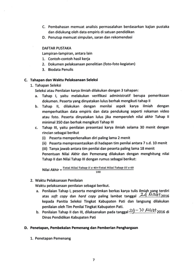 Juknis lomba karya ilmiah | PDF