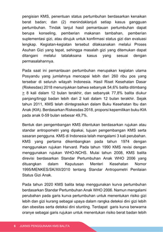 JUKNIS PENGGUNAAN KMS BALITA - direktorat gizi masyarakat | PDF