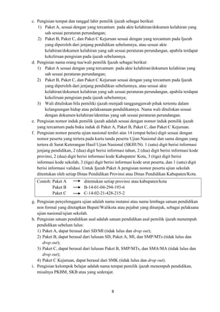 Juknis penulisan ijazah dan skhun | PDF