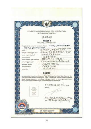 Juknis penulisan ijazah dan skhun | PDF