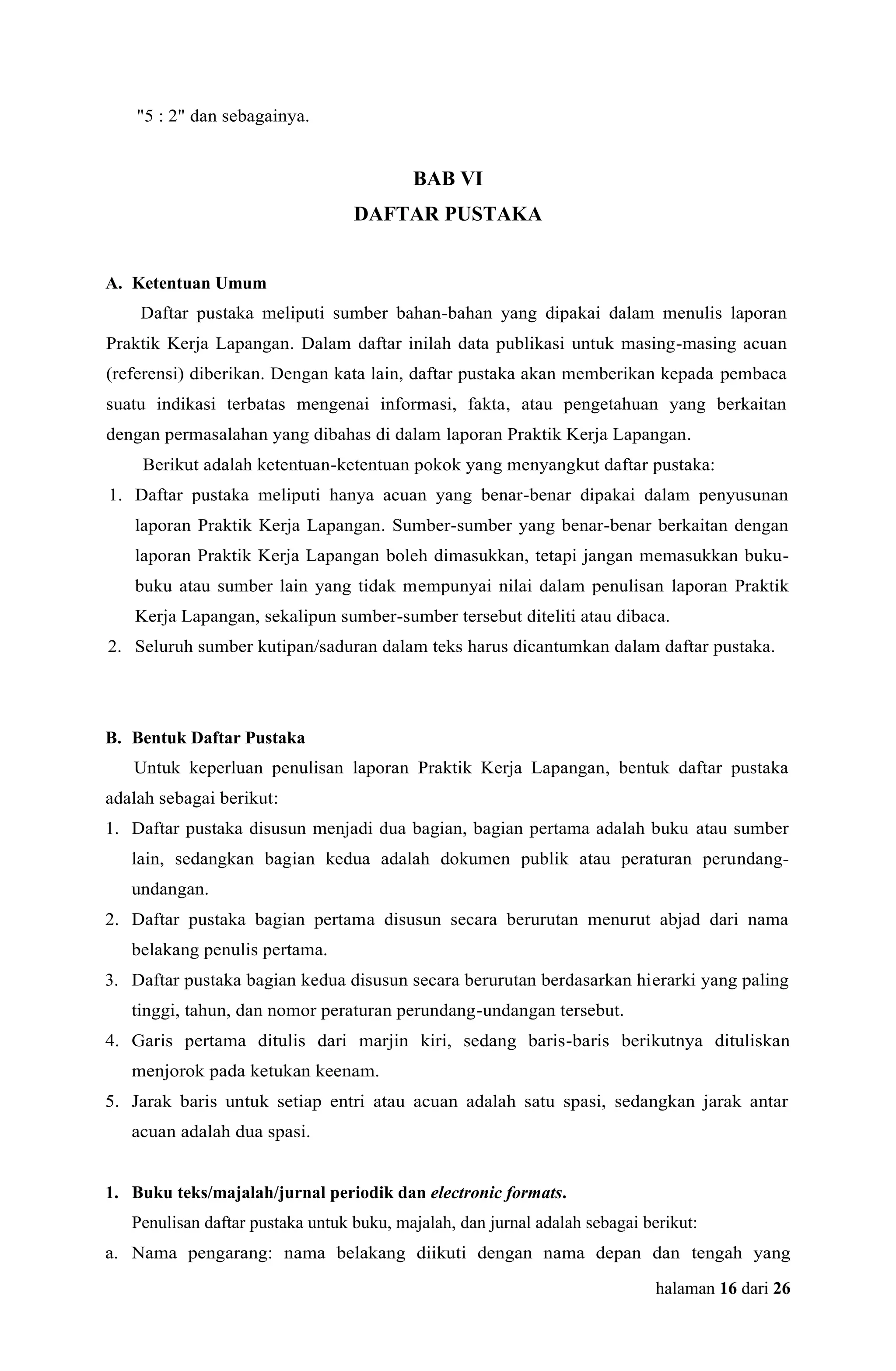 Juknis penulisan pkl stan | PDF