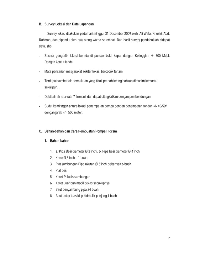 Membuat Pompa Hidram | PDF