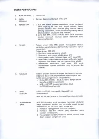 Petunjuk Teknis Bantuan Operasional Sekolah (BOS) SMK 2013 | PDF
