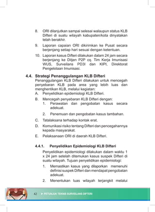 PETUNJUK TEKNIS SURVEILANS DIFTERI 2023-1 | PDF