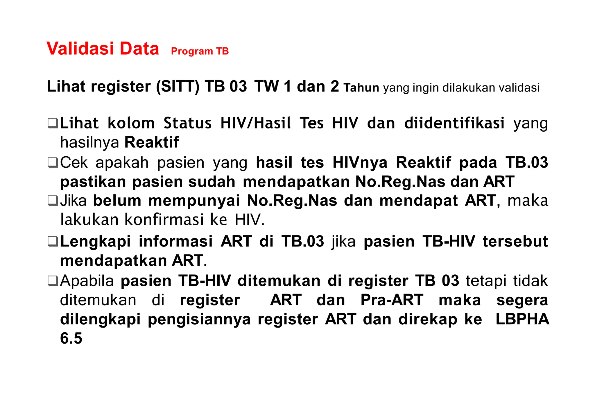 Juknis Penata Laksanaan Penyakit TB HIV For Tenaga Kesehatan | PPTX