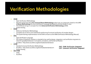Verification Challenges and Methodologies | PDF