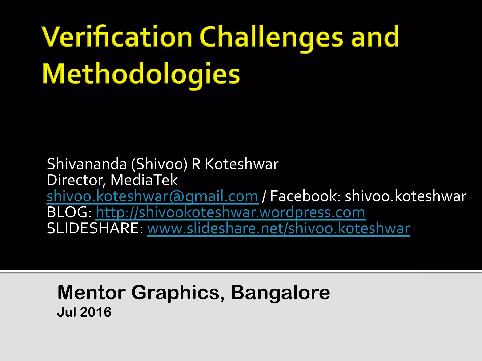 Verification Challenges And Methodologies Soc And Asics Pdf