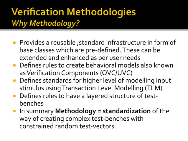 Verification challenges and methodologies - SoC and ASICs | PDF