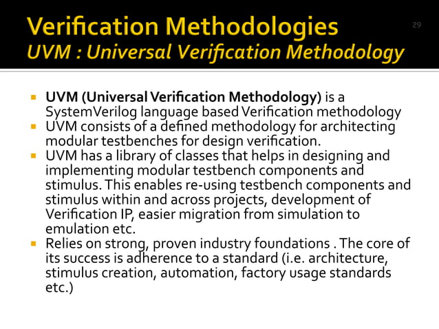Verification challenges and methodologies - SoC and ASICs | PDF