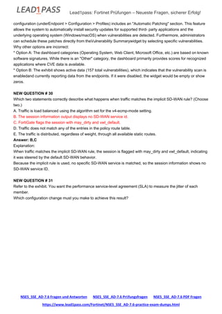 Fortinet NSE5_SSE_AD-7.6 Exam Prep: FortiSASE & SD-WAN Core Admin | PDF