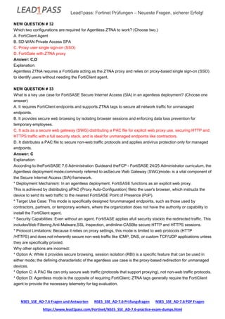 Fortinet NSE5_SSE_AD-7.6 Exam Prep: FortiSASE & SD-WAN Core Admin | PDF