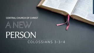 A New Person | PPTX