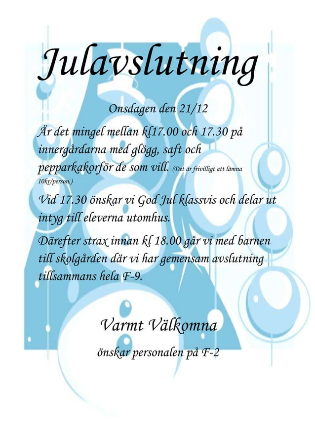 Julavslutning 2011 | DOCX