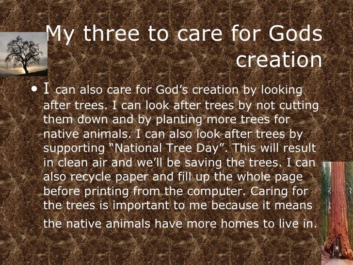 Care For Gods Creation
