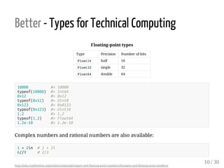 Julia - Easier, Better, Faster, Stronger | PPT