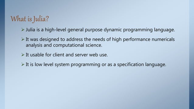 Julia | PPT