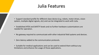 Julia - THE FIRST BRAIN COMPUTER FIELDBUS INTERFACE ON THE MARKET | PDF