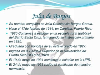 Julia De Burgos | PPTX