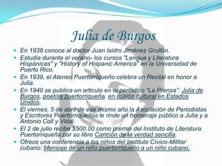 Julia De Burgos | PPTX