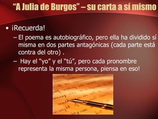 Julia de burgos | PPT