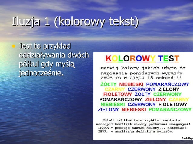 Julia froese iluzje optyczne | PPT