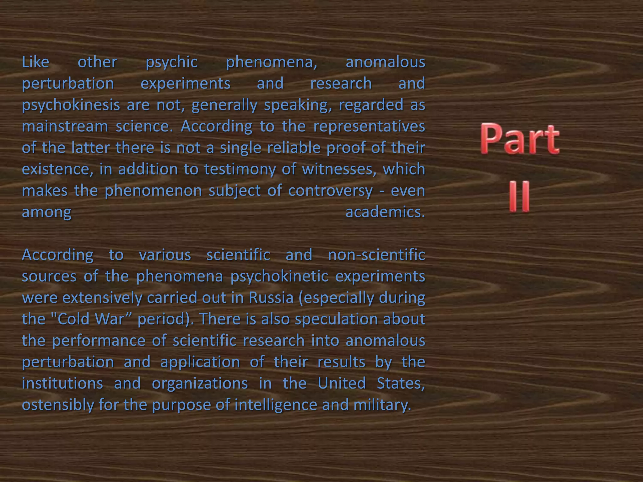 Psychokinesis | PPTX